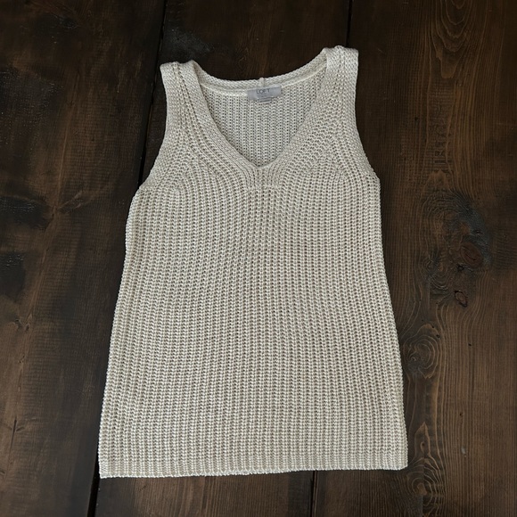 LOFT | Tops | Loft Knit Cream Tank | Poshmark